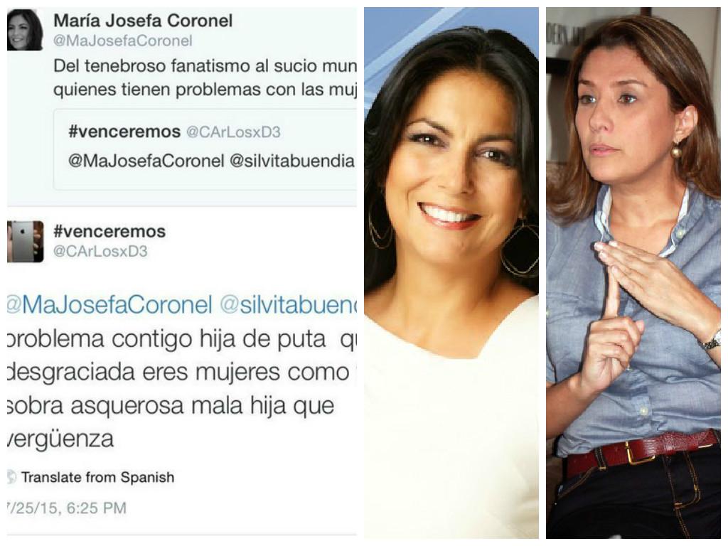 María Josefa Coronel y Silvia Buendía fueron atacadas en Twitter