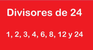 Divisores de 24
