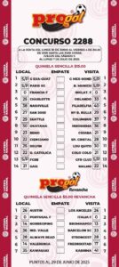 Resultados Progol 2288